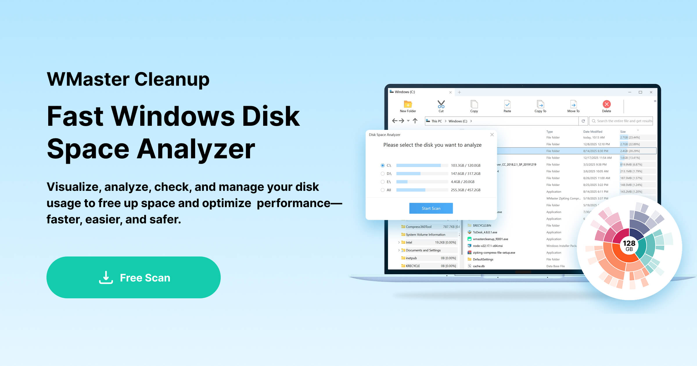 Disk Space Analyzer—Visual, Fast & Safe | WMaster Cleanup